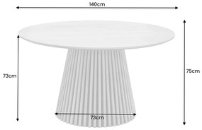 Designový jídelní stůl Wadeline 140 cm přírodní dub