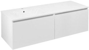 Sapho Sapho, LOREA skříňka s umyvadlem 141x46x51, 5cm (70+70cm), levá, bílá matná, LE070-3131-L-04