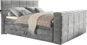 XXXLutz POSTEL BOXSPRING, 180/200 cm, jílová barva Carryhome - Postele s úložným prostorem - 002220044503