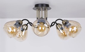 Černo-zlaté stropní svítidlo Unica pro žárovku 5x E27  - Candellux