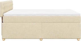 Box spring postel s matrací krémová 140x190 cm textil 3286687