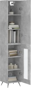 Skříň highboard betonově šedá 34,5x34x180 cm kompozitní dřevo 3199021
