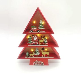 ACA DECOR Vánoční dekorativní LED stromek s patry - 2xAAA