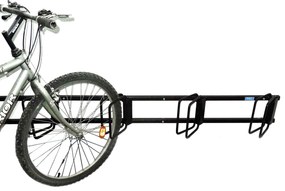 Stojan na kola na zeď s držáky na 45° jednostranný řadový KACERLE (KS-640) Počet stání: pro 2 kola, Povrchová úprava: žárový zinek