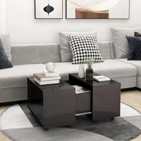 vidaXL Konferenční stolek 60 x 60 x 38 cm dřevotříska [806861] Barva: černá s vysokým leskem