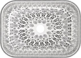 Mexen Rita, umyvadlo na desku 455x325x135 mm, bílá-černý vzor, ​​21084586