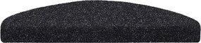 Schodové rohože samolepicí 15 ks 65 x 21 x 4 cm černé, půlkulaté, velké 132698