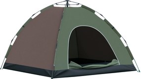 Outsunny Pop-Up Stan pro 4 Osoby, Plážový Stan s Taškou, Háčky na Světlo a Úložnými Kapsami, UV Ochrana, 210x210x135 cm | Aosom