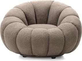 Designové otočné křeslo Venezia bouclé cappuccino
