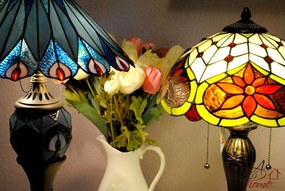 Stolní lampa Tiffany Peacock - Ø 40*68 cm