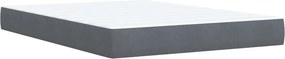 Box spring postel s matrací tmavě šedá 140x200 cm samet 3286331