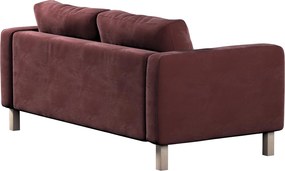 Potah na pohovku IKEA  Karlstad 2-místná, nerozkládací, krátký barva červená látka lesklé, sametová