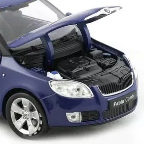 WELLY Model auta Škoda Fabia Combi II (2009) modrá / 1:24 / Kov a plas