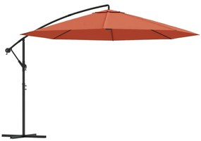 Konzolový slunečník s hliníkovou tyčí 350 cm terakotový - Default Title