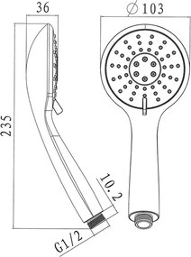 Mereo Mereo, Vanový set, třípolohová sprcha, dvouzámková nerez hadice, CB569H