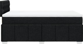 Box spring postel s matrací černá 120x200 cm textil 3289344