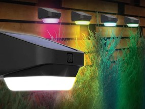 Verk Group Solární zahradní led světlo rgb pro schody terasy plot soumrak senzor