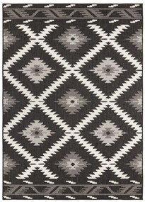 NORTHRUGS - Hanse Home koberce Kusový koberec Twin Supreme 103429 Malibu black creme – na ven i na doma - 120x170 cm