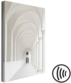 Obraz Bílá kolonáda - fotografie s kostelní architekturou v bílé barvě