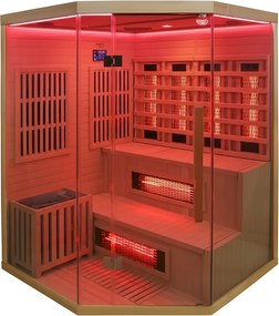 BPS-koupelny Kombinovaná sauna 2v1  - Infrasauna + finská sauna 150x150, 4-5 osob