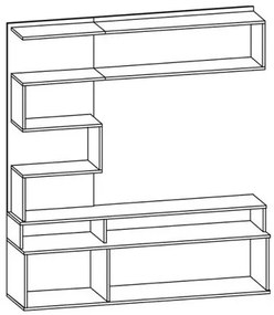Televizní stěna MARANELO dub april/anderson