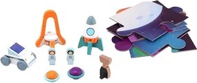 JOUÉCO Puzzle Vesmírná stanice / Dřevěné / s figurkami a doplňky / od