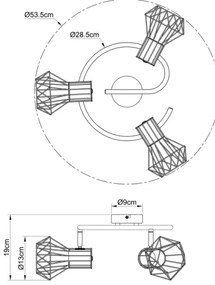 Globo 54017-3 - Bodové svítidlo PRISKA 3xE27/40W/230V
