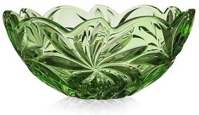 Aurum Crystal mísa Flora green 280 mm