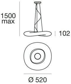 Linea Light 8005 - LED Stmívatelný lustr na lanku MR. MAGOO LED/23W/230V