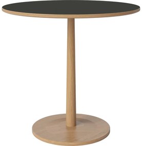 Jídelní stůl Turned Ø75 cm, více variant - Bolia Varianta: šedý laminát Fenix, bílý lakovaný dub