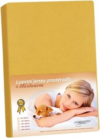 Bellatex prostěradlo jersey LUX Hořčicová rozměr 180x200 cm
