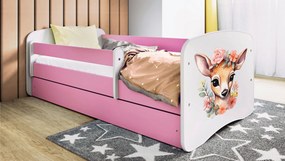 XXXLutz POSTEL PRO DĚTI A MLÁDEŽ 80/160 cm, bílá, pink MID.YOU - Dětské pokoje sestavy - 00214200022G