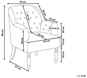 Modré patchwork čalouněné křeslo Chesterfield MANDAL Beliani