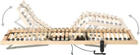 Elektrický lamelový rošt postele s 28 lamelami 7 zón 70x200 cm 321822