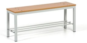 Šatní lavice s botníkem, sedák - lamino, délka 1000 mm, buk