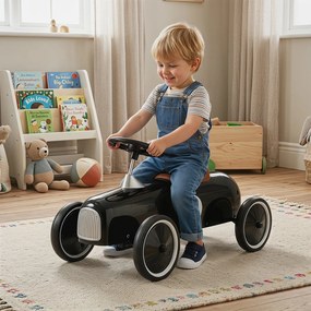 Costway Staré kovové autíčko pro batolata ve věku od 18 měsíců, černé, černý