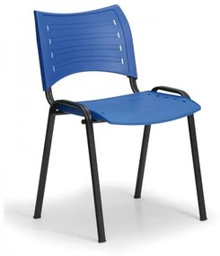Plastová židle SMART - černé nohy modrá