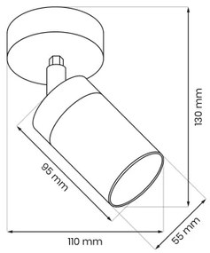 Brilagi - Bodové svítidlo POKER 1xGU10/25W/230V modrá