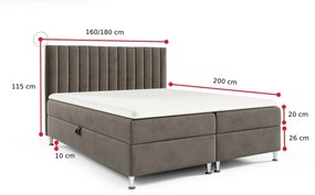 Expedo Čalouněná postel boxspring TEX, 160x200, Fresh 06