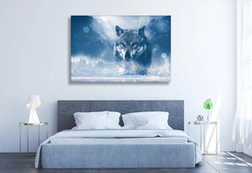 Malvis ® Obraz vlk v zimě Velikost (šířka x výška): třídílný obdélník - 90x60 cm
