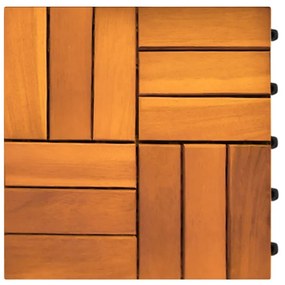 InternetovaZahrada - Dřevěné dlaždice akácie mozaika - sada 11, 30x30cm