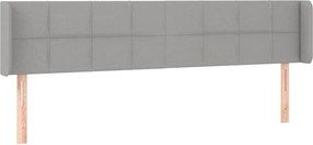 Čelo postele typu ušák světle šedé 163x16x78/88 cm textil 3118774