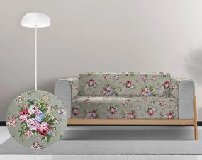 Ervi Gobelínový  přehoz na sedačku/postel - Letní rozkvet na šedohnědém