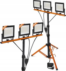 LED Reflektor se stojanem 3xLED/50W/230V 4500K IP65 černá/oranžová