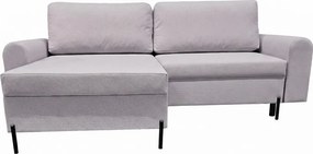 Rohová rozkládací sedací souprava do L PORTINE, 245 cm, s úložným prostorem Roh pohovky: Pravý roh, Barva látky Sawana: Šedo-hnědá (Sawana 11)