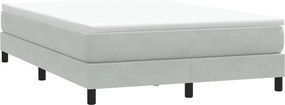 Postel Box Spring bez matrace světle šedá 140x220 cm samet 3315873