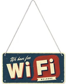 Plechová cedule Free Wi-Fi, ( x  cm)