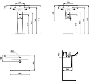 Ideal Standard Connect Air Umyvadlo 60x46 cm E029801