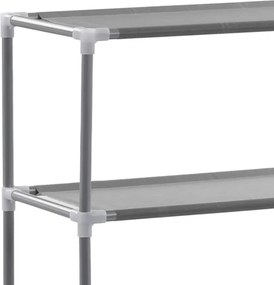 3patrový úložný regál nad WC stříbrný 53 x 28 x 169 cm 282464