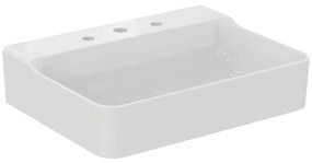 Ideal Standard Conca Ceram - Umyvadlo na desku 60x45 cm, bez přepadu, 3 otvory pro baterii, bílá T382401